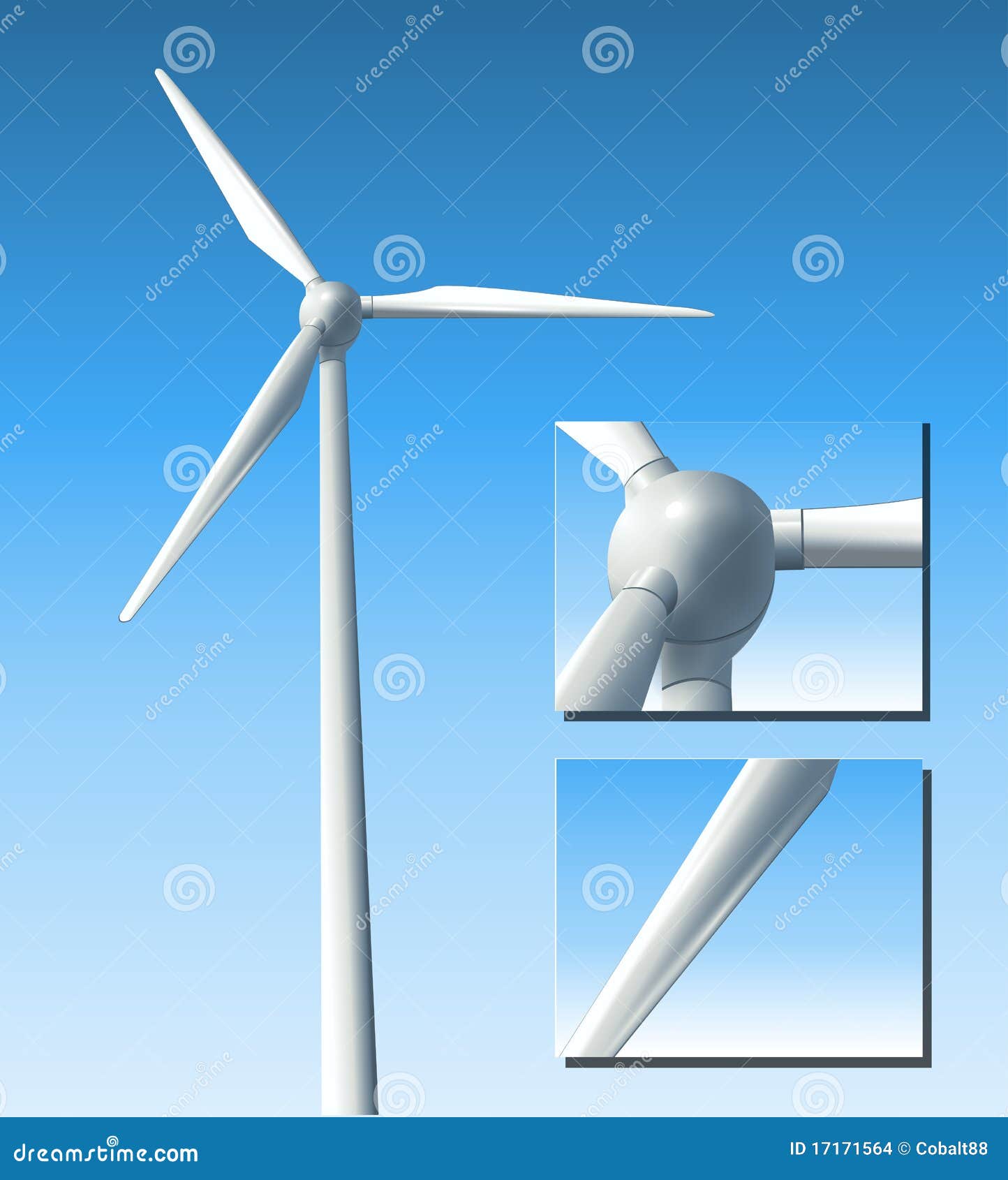 Vector wind turbine stock vector. Illustration of alternative - 17171564