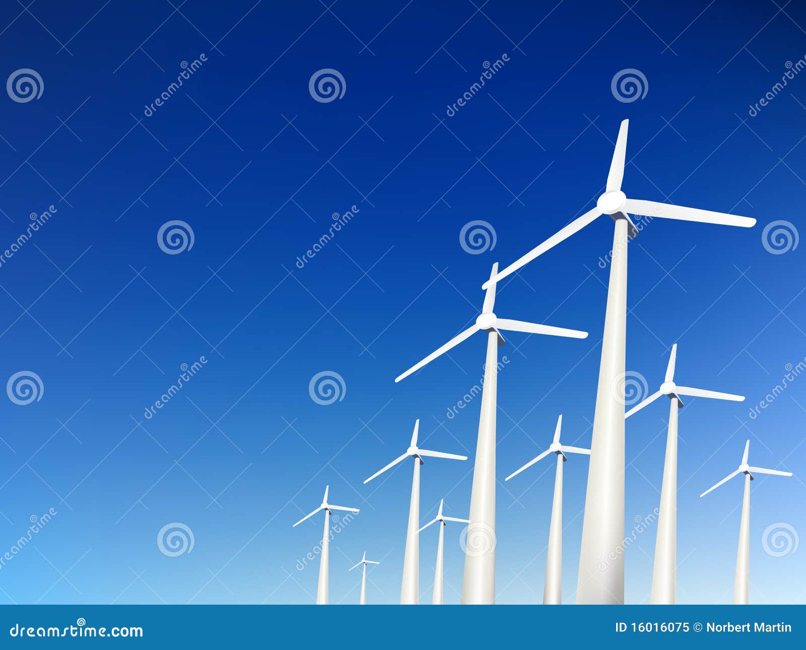 Vector wind turbines stock illustration. Illustration of conservation ...