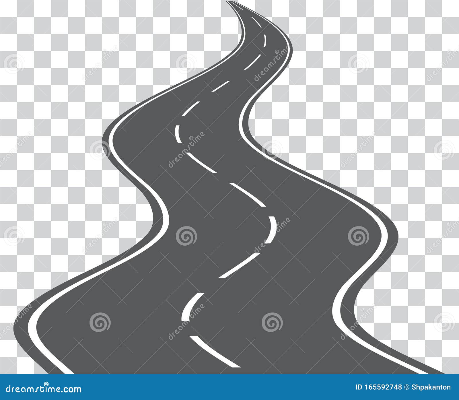 Vector Winding Road Isolated on Transparent Background. Vector EPS 10 ...