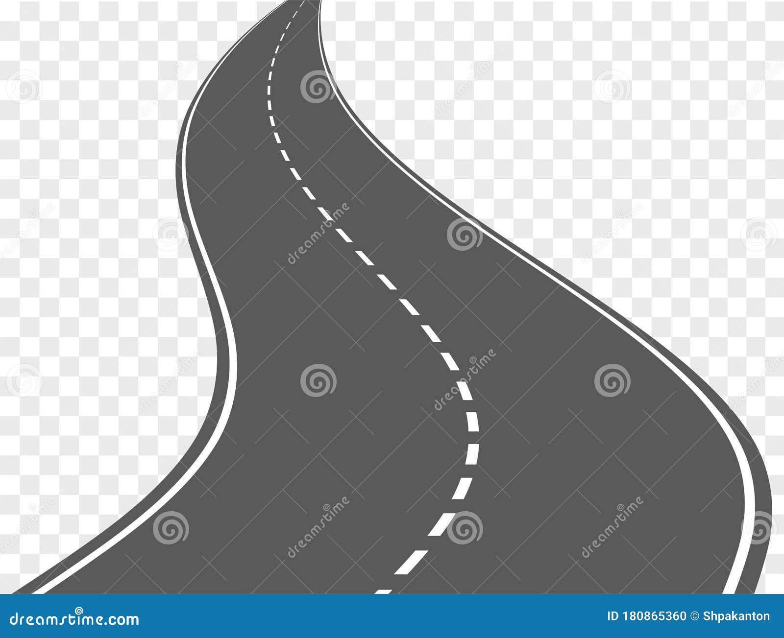 Vector Winding Road Isolated On Transparent Background. Vector EPS 10 ...
