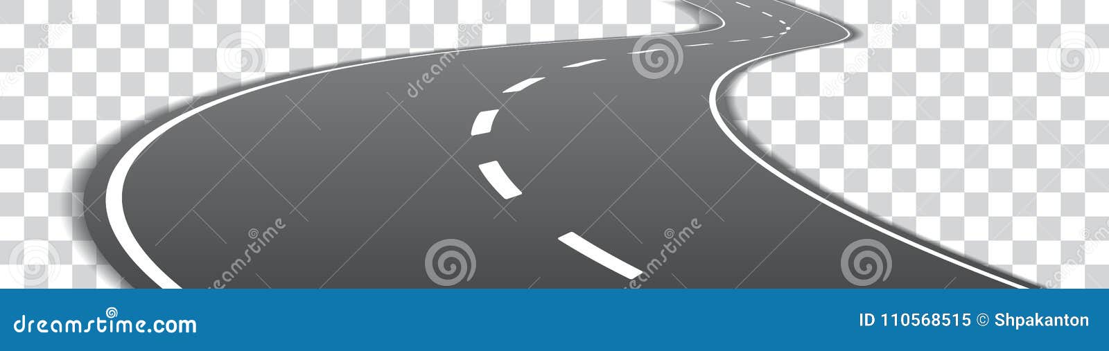 Vector Winding Road on Transparent Background. Stock Vector ...