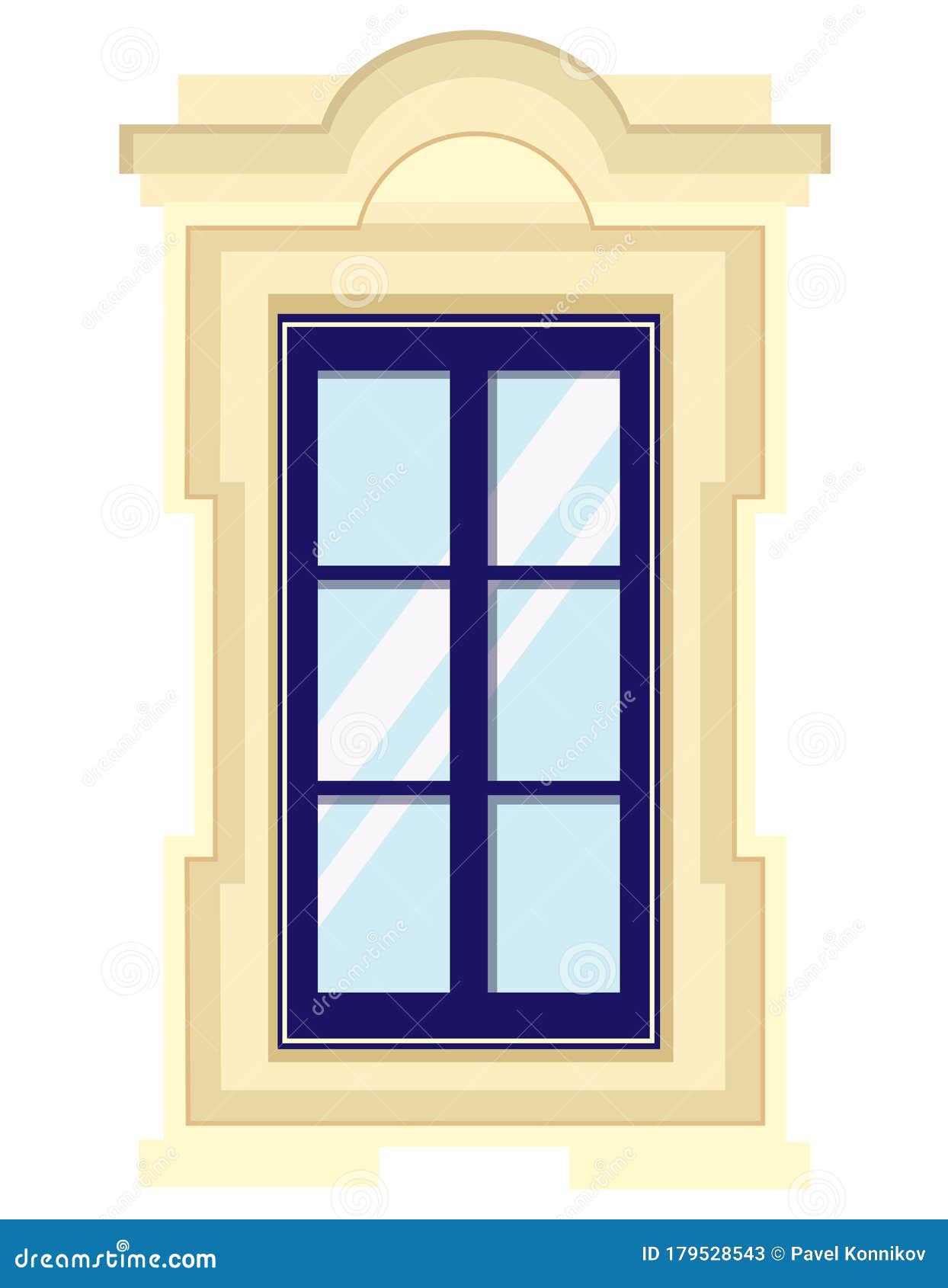 Vector Window in Cartoon Style. Stock Vector - Illustration of ...