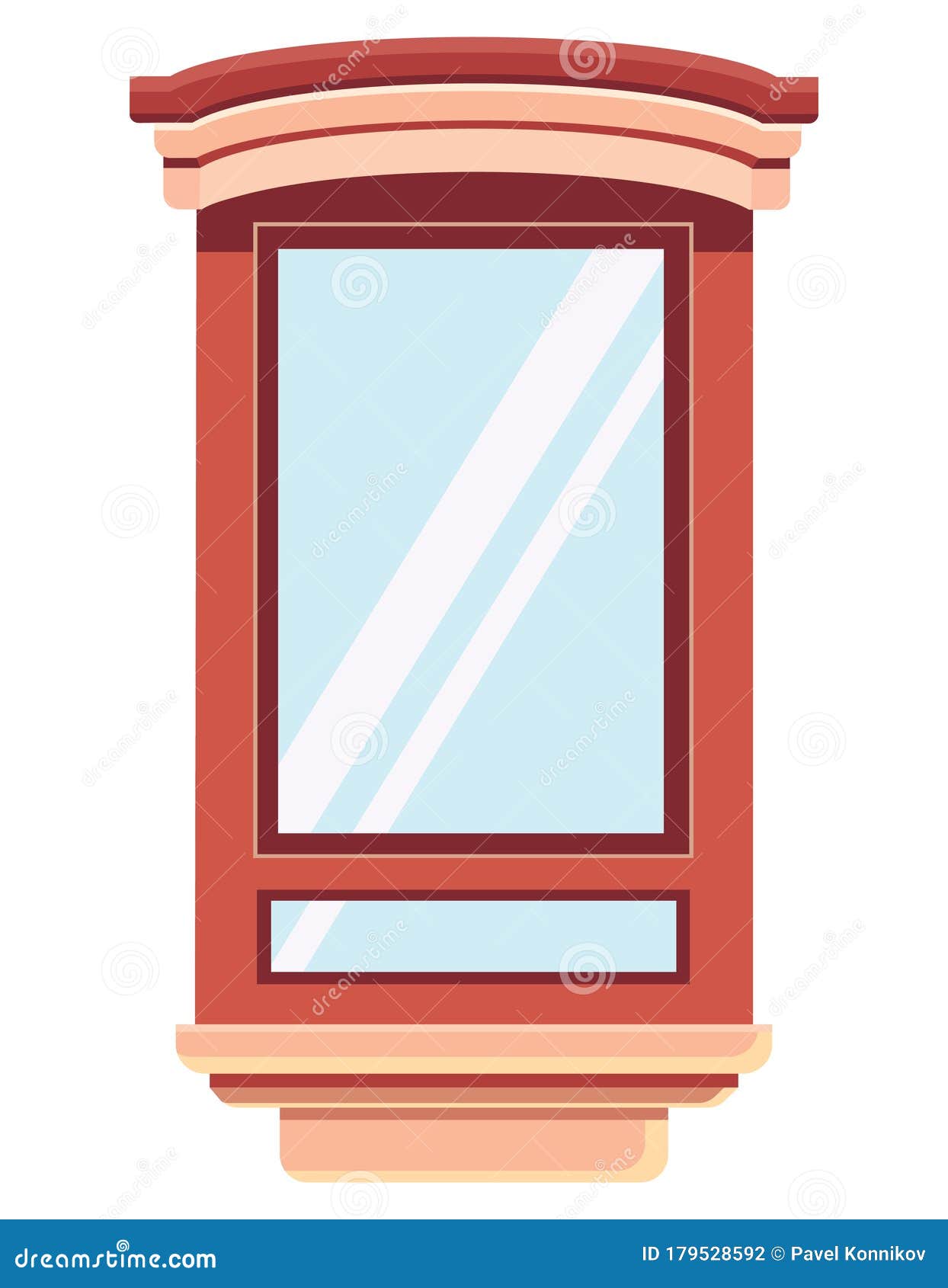 Vector Window in Cartoon Style. Stock Vector - Illustration of style ...