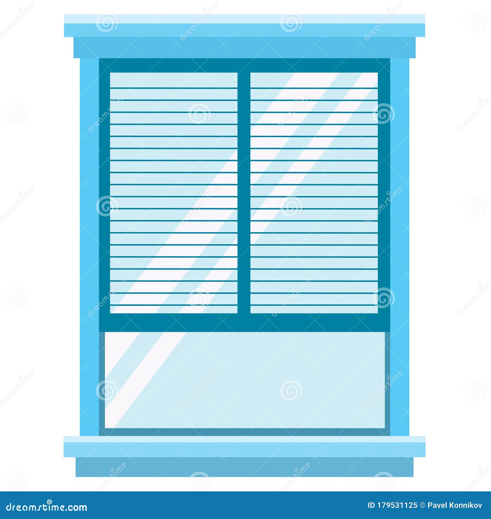 Vector Window in Cartoon Style. Stock Vector - Illustration of cartoon ...