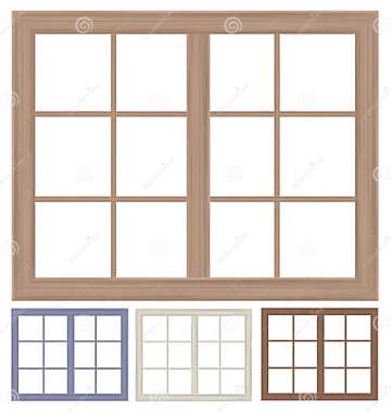 Vector Window Frames Isolated. Stock Vector - Illustration of wood ...