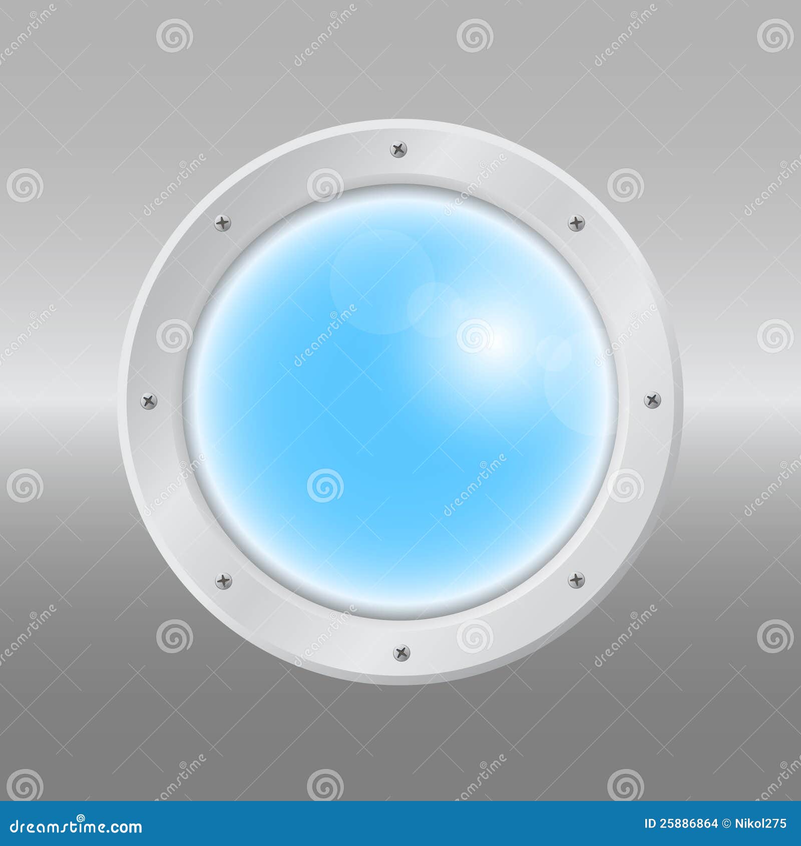 Vector Window of a Submarine on the Sea Stock Vector - Illustration of ...