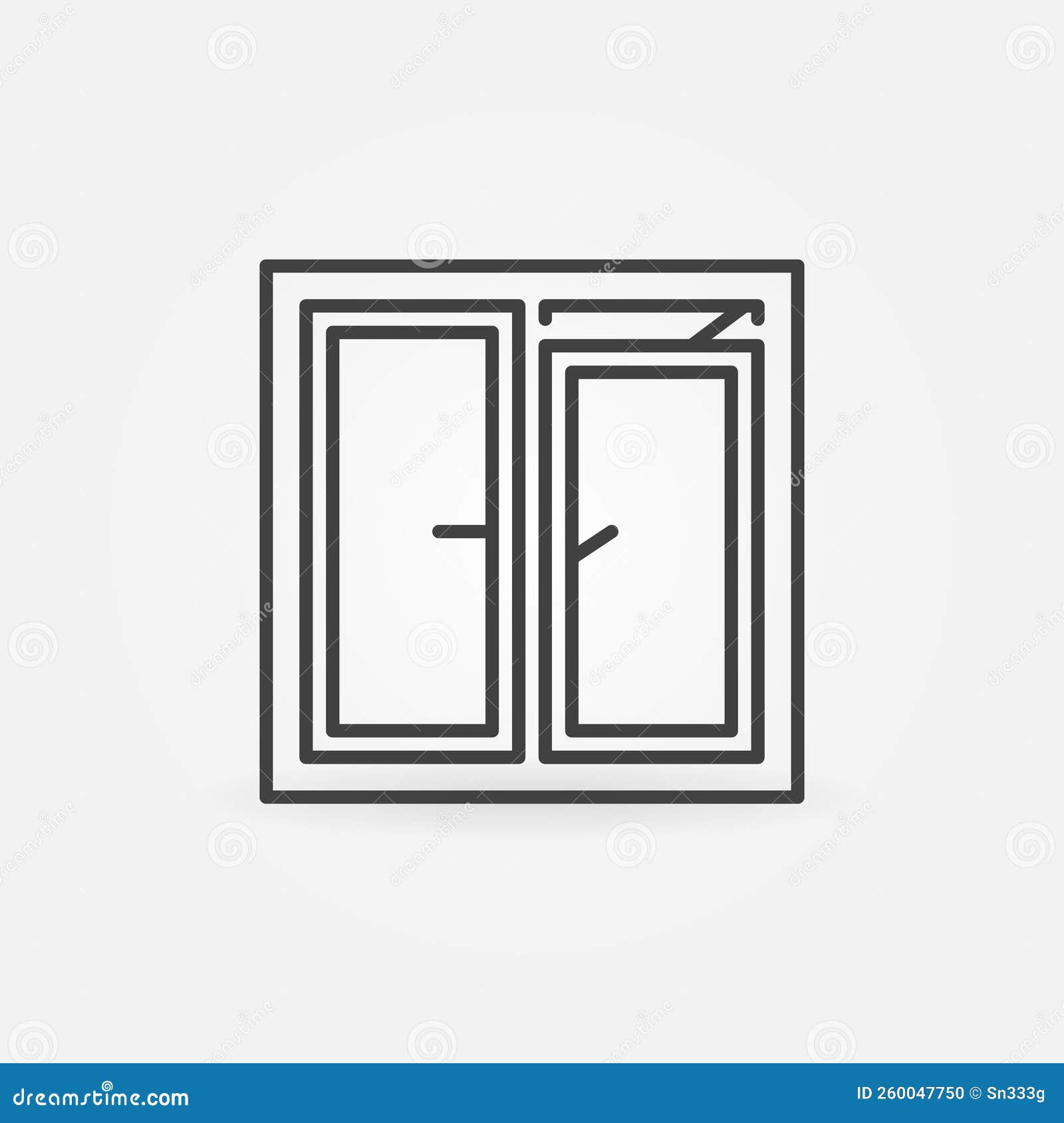 Vector Window for Ventilation Linear Concept Icon or Sign Stock Vector ...
