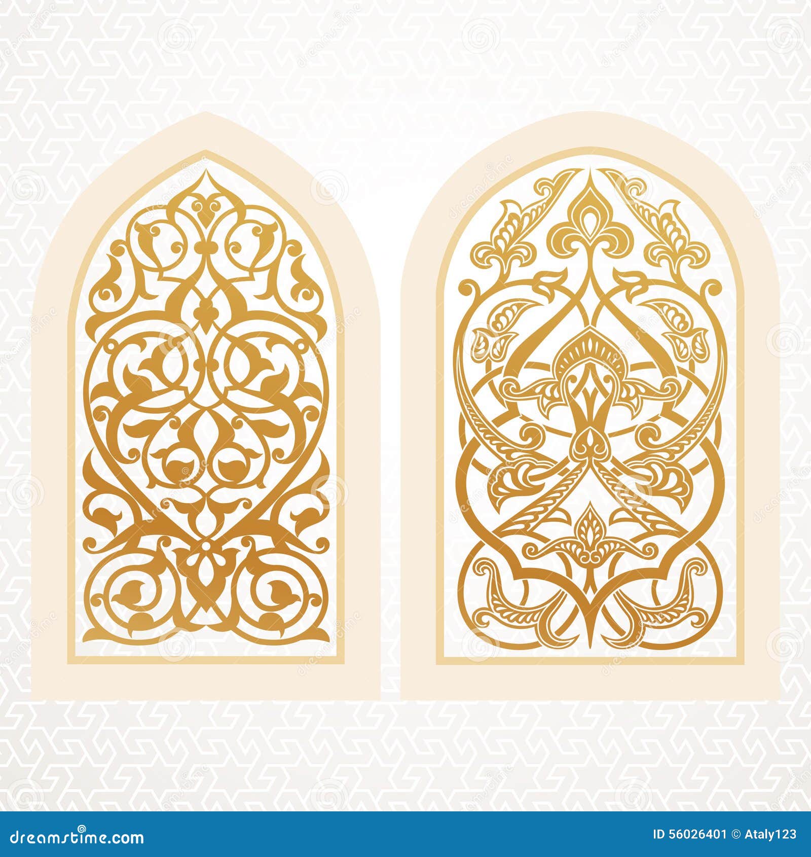 Arabic Style Font Alphabet Letters. Elegant Arabian Classic Lettering ...