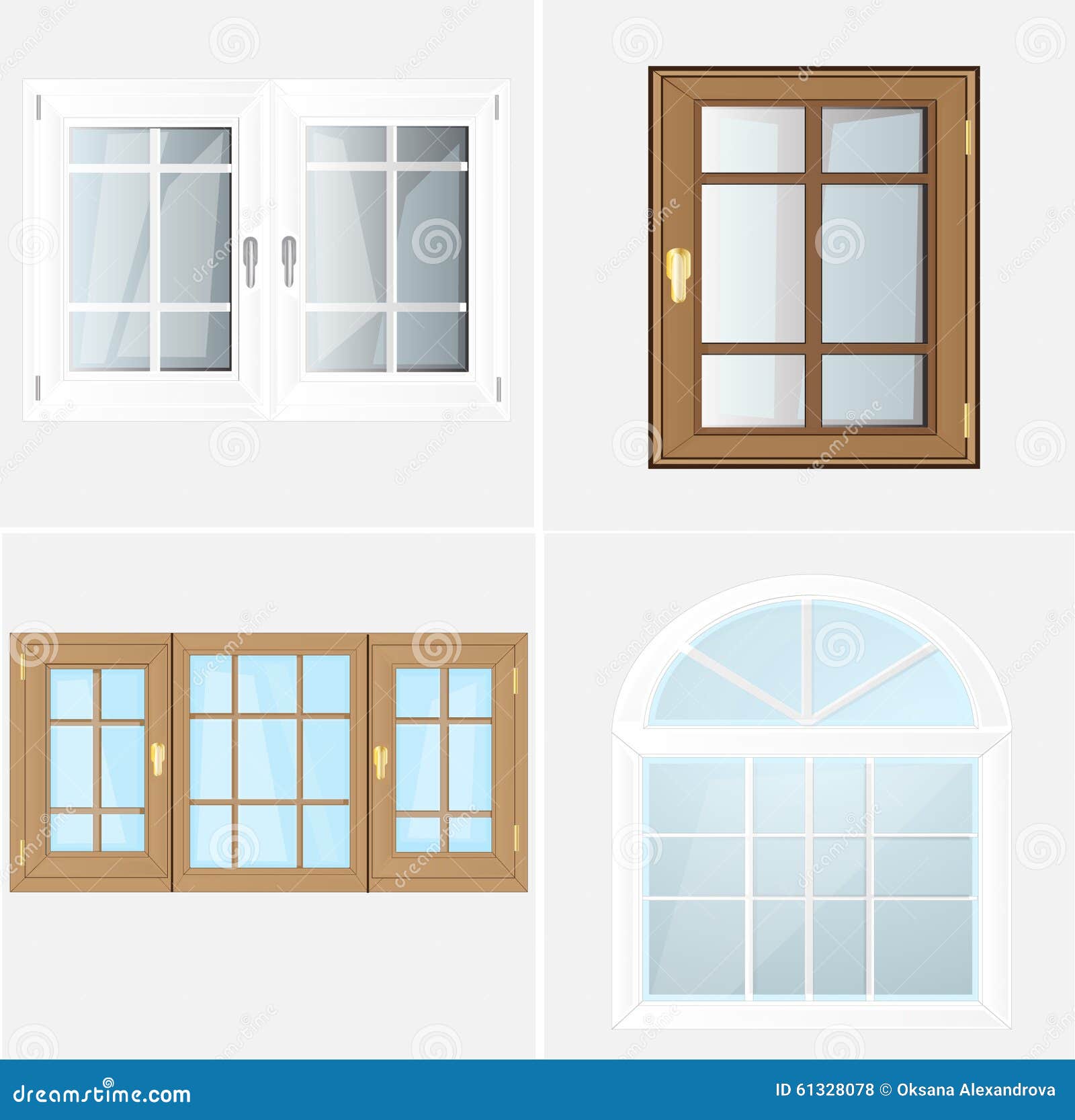 Vector Windows Plastic Glosed Stock Vector - Illustration of liquid ...