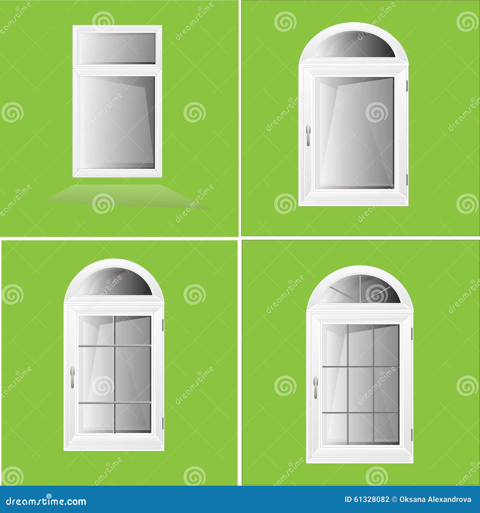Vector Windows Plastic Glosed Stock Illustration - Illustration of ...