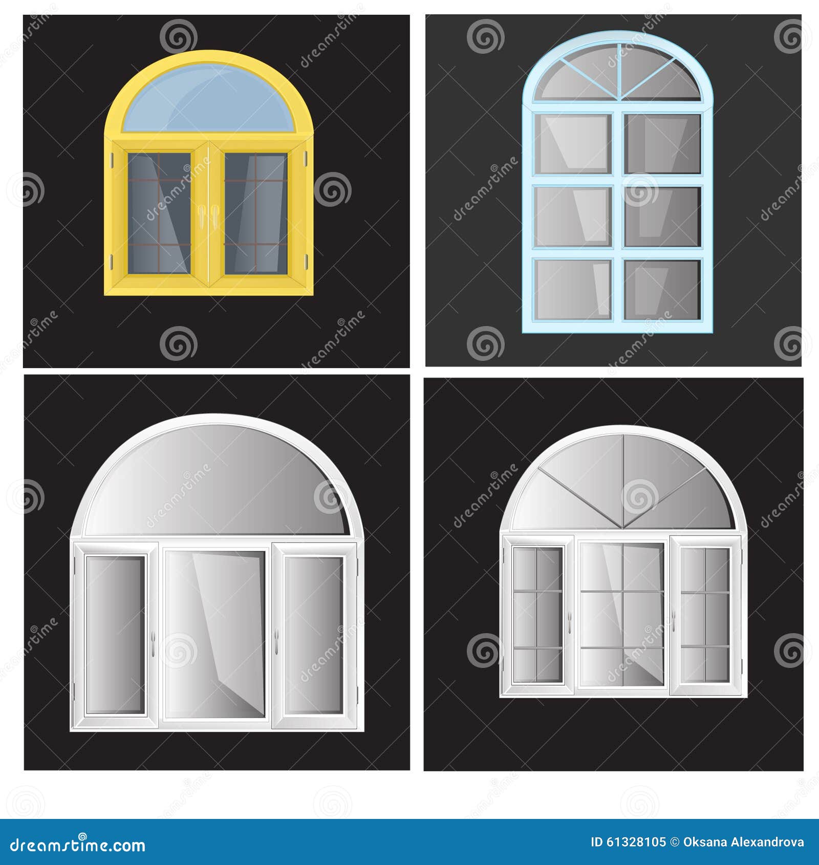Vector Windows Plastic Glosed Stock Illustration - Illustration of cmyk ...