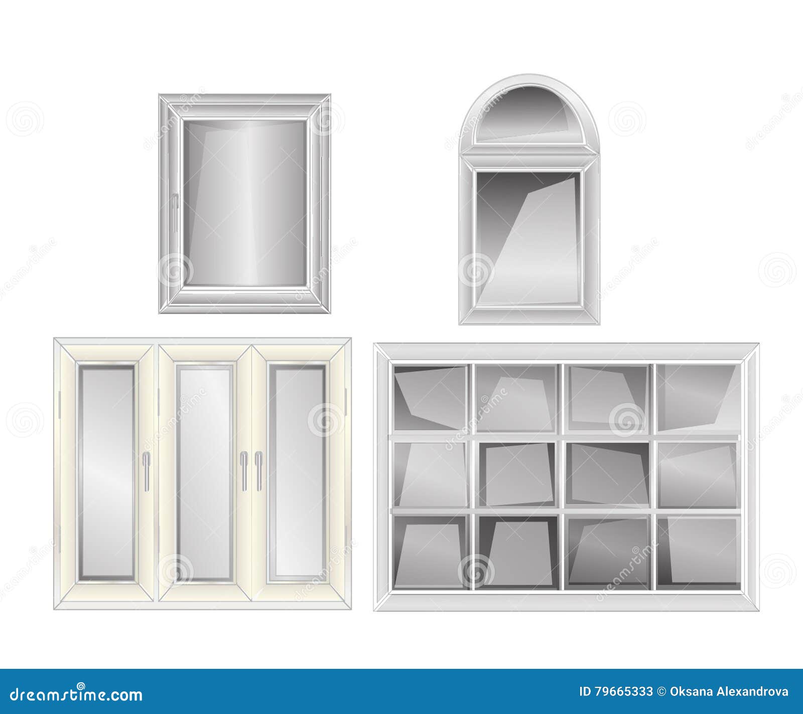 Vector windows plastic stock vector. Illustration of creative - 79665333