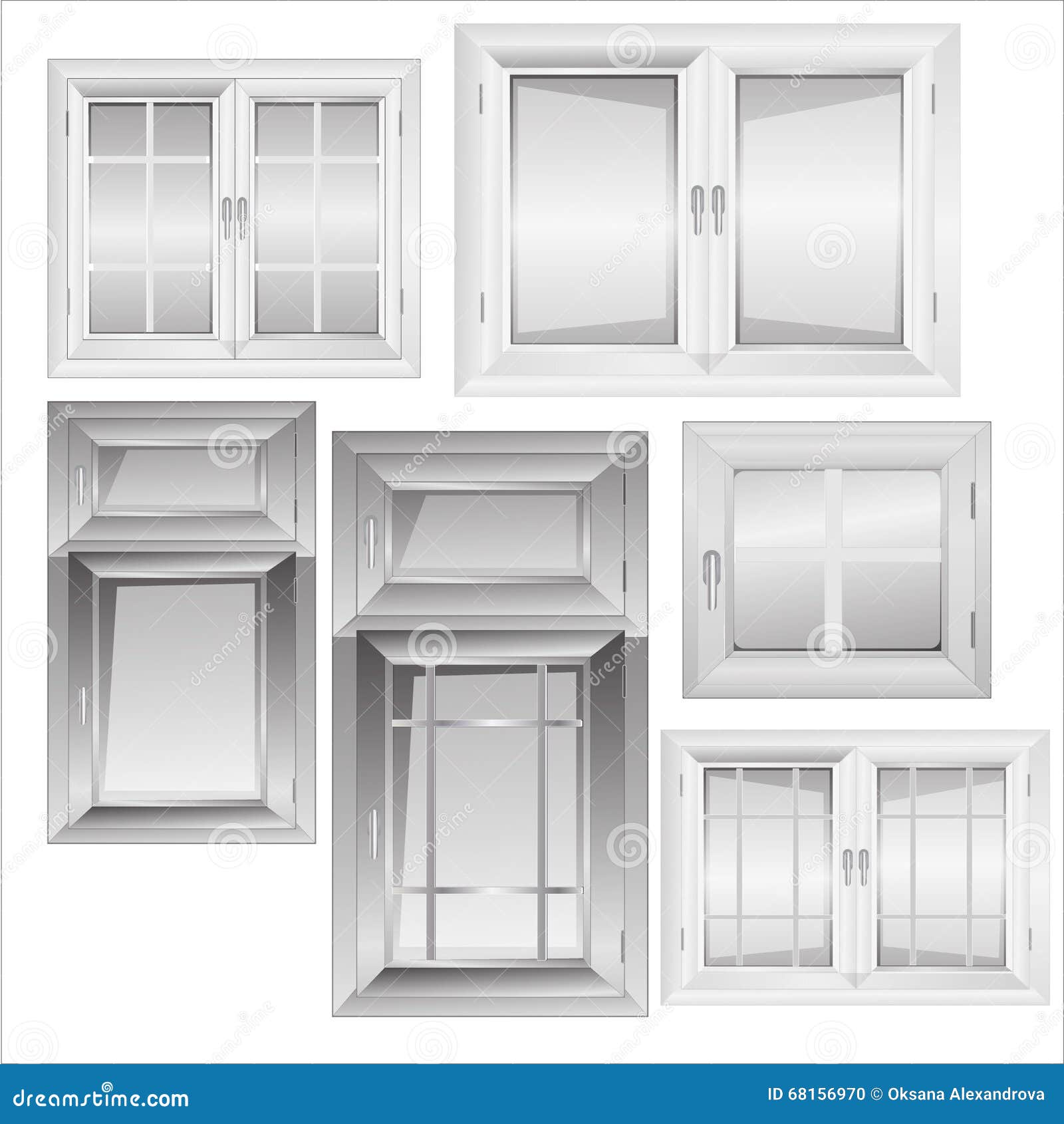 Vector windows plastic stock vector. Illustration of italian - 68156970
