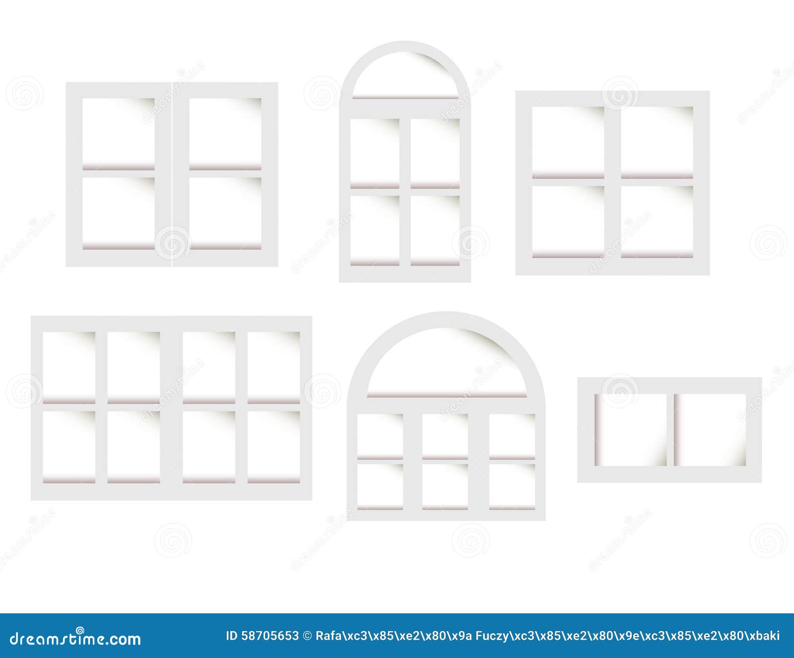 Vector windows set stock vector. Illustration of element - 58705653