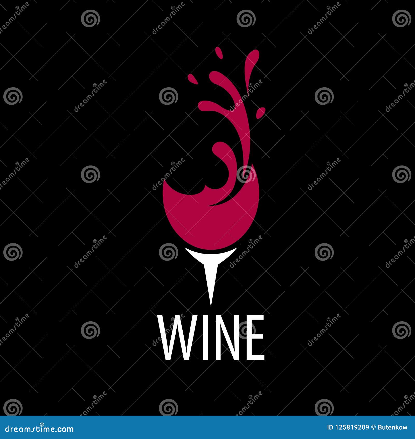 Vector wine logo stock vector. Illustration of vector - 125819209