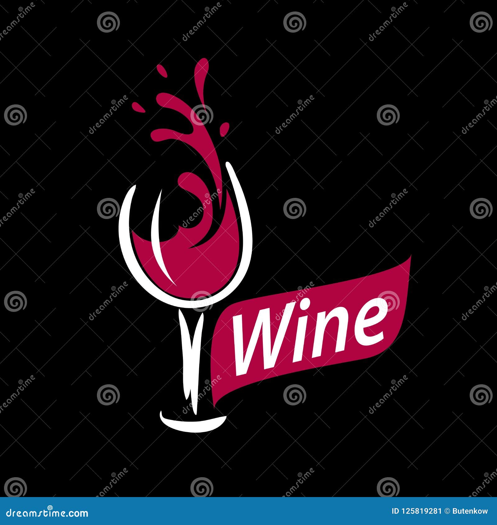 Vector wine logo stock vector. Illustration of food - 125819281