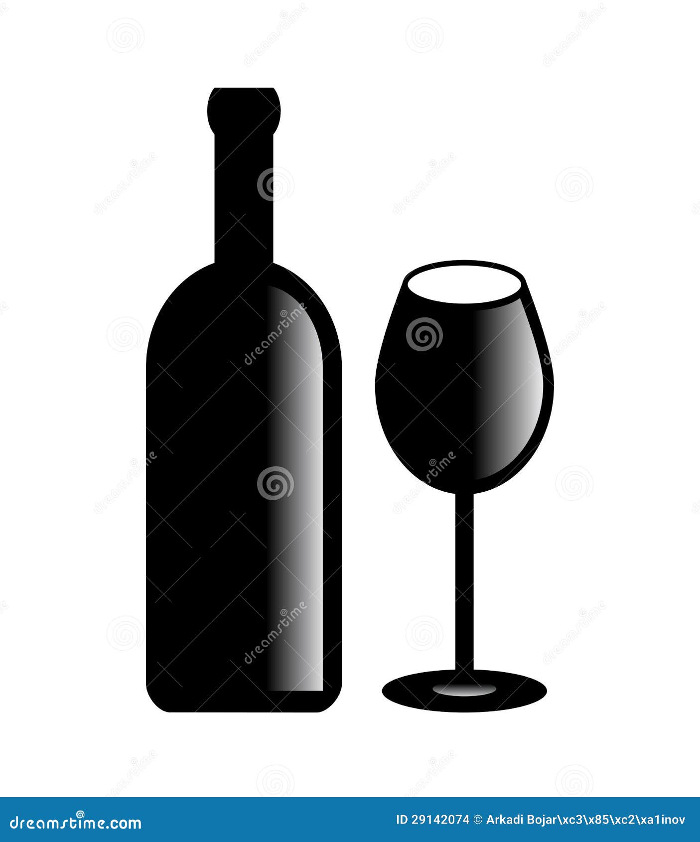 Vector wine symbol stock vector. Illustration of silhouette - 29142074