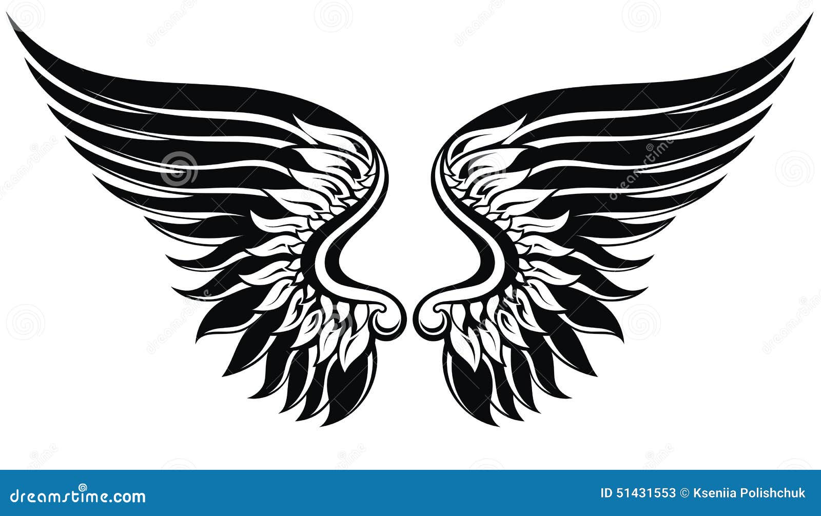 Vector wings illustration stock vector. Illustration of life - 51431553