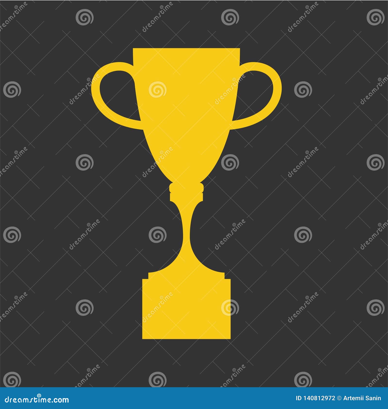 Vector Winner Cup Flat Icon. Golden Symbol of Win Stock Vector ...