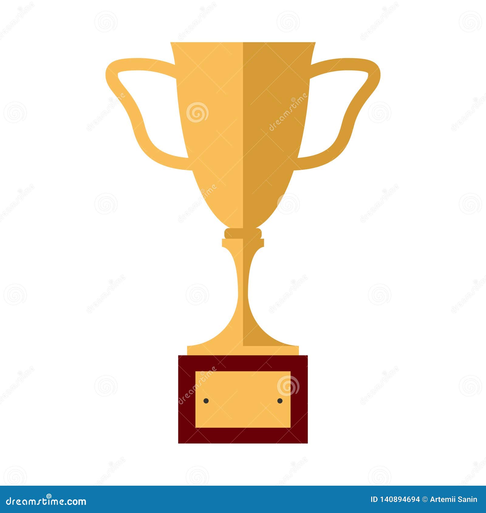 Vector Winner Cup Flat Icon. Golden Symbol of Win Stock Vector ...