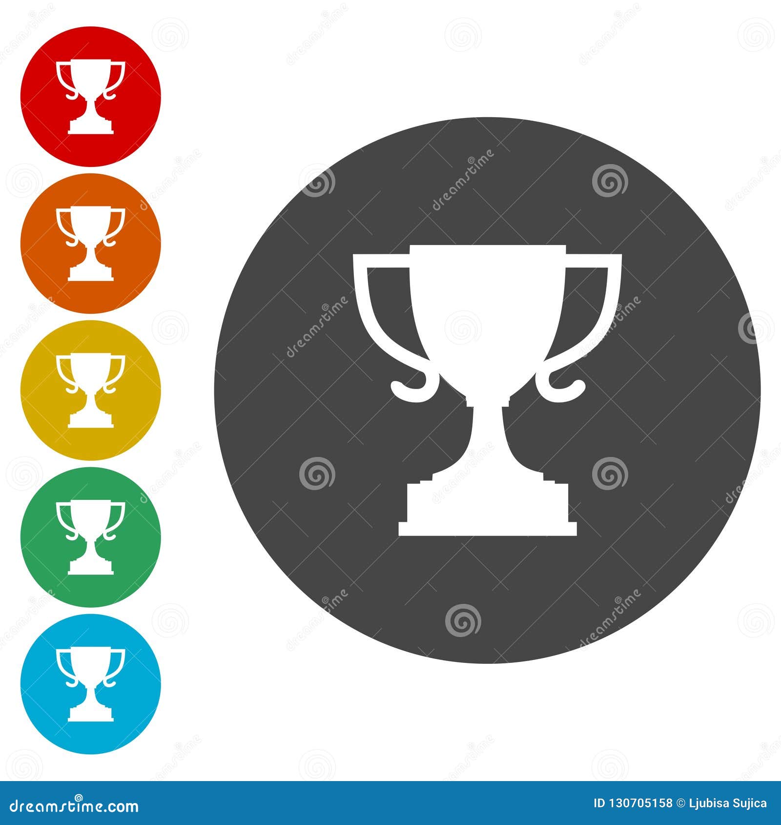 Vector winner cup Icon stock vector. Illustration of mark - 130705158
