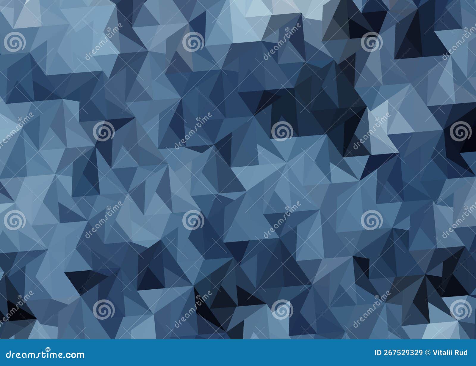Vector Winter Image with Stylized Triangles, Frozen Ice Crystals Stock ...