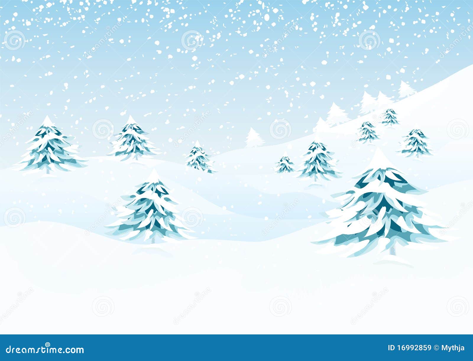 Vector Winter Cartoon Background | CartoonDealer.com #80363170
