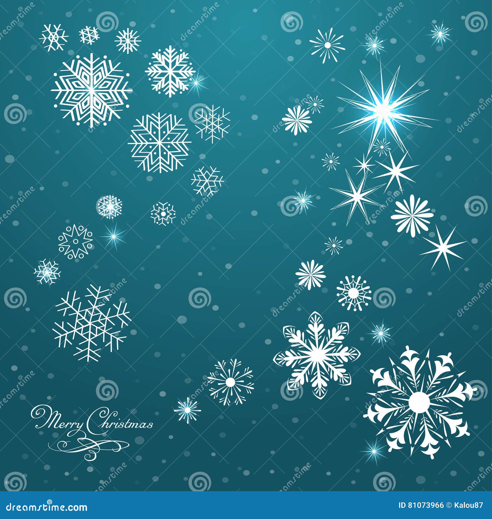 Vector Winter Pattern Background of Snowflakes Stock Illustration ...