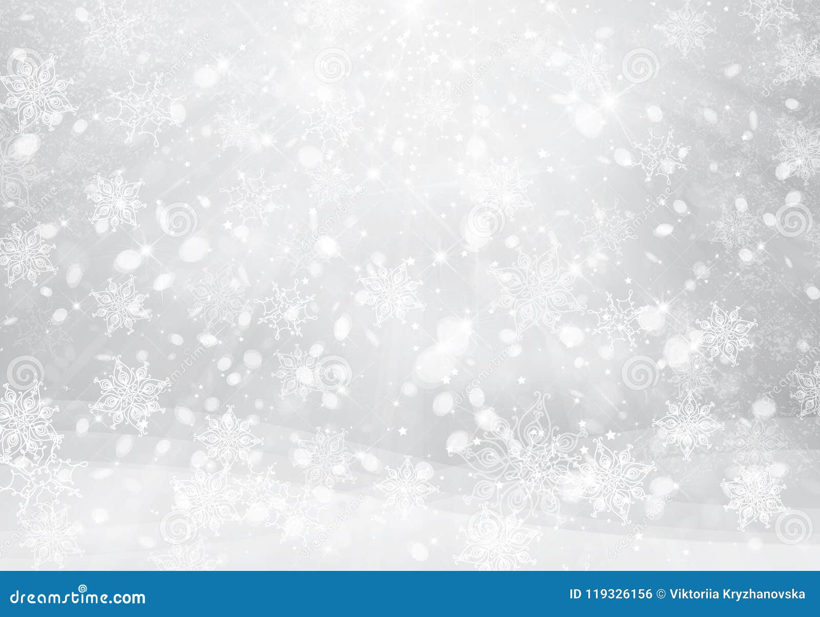 Silver Snowflake Background