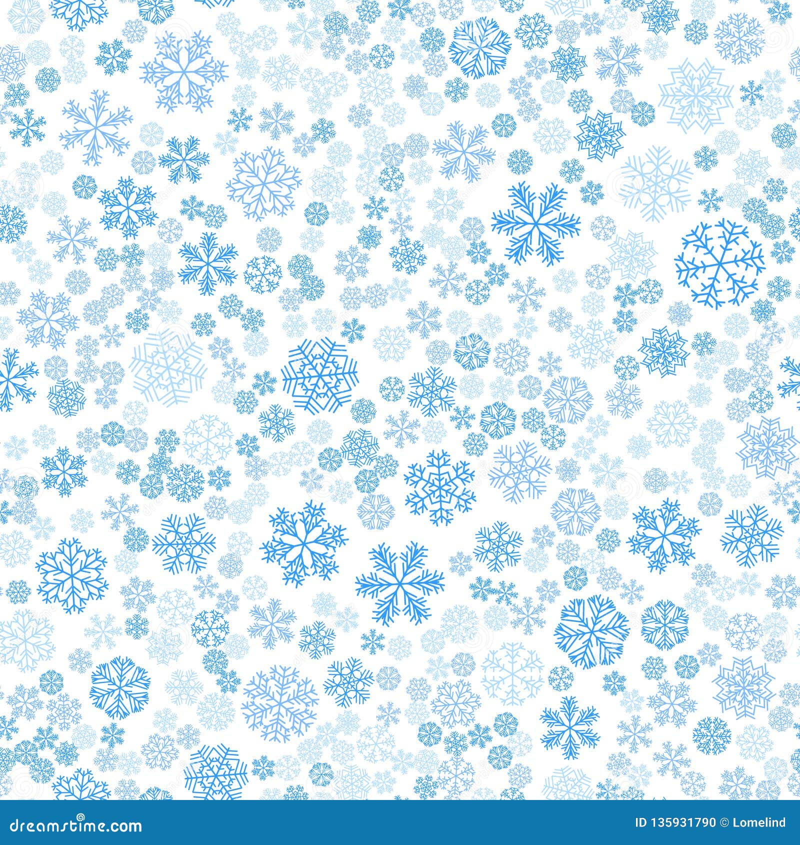 Vector Winter Snow Light Seamless Pattern Stock Illustration ...