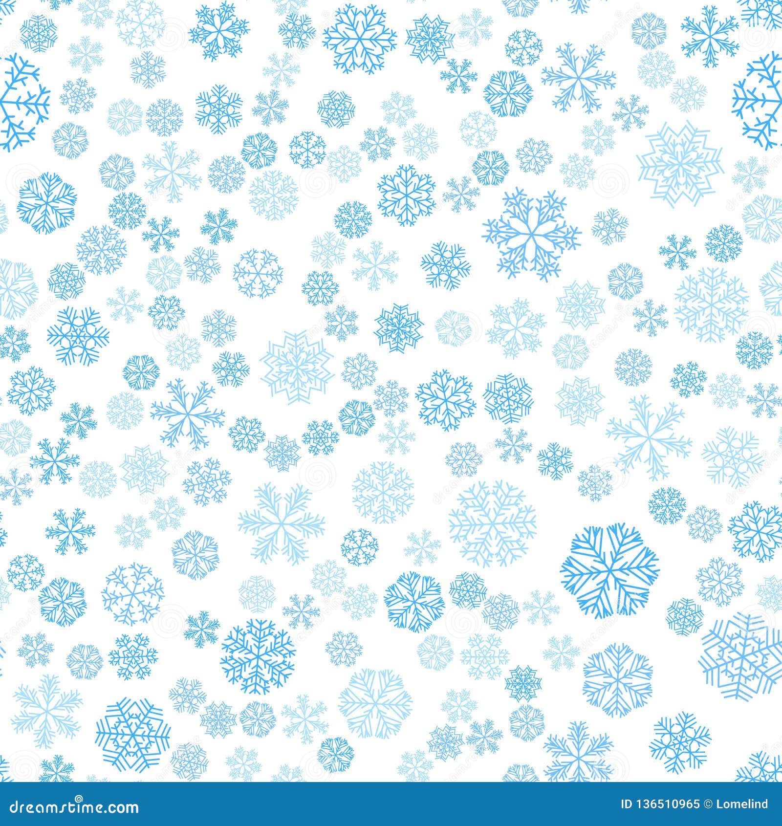 Vector Winter Snow Light Seamless Pattern Stock Illustration ...