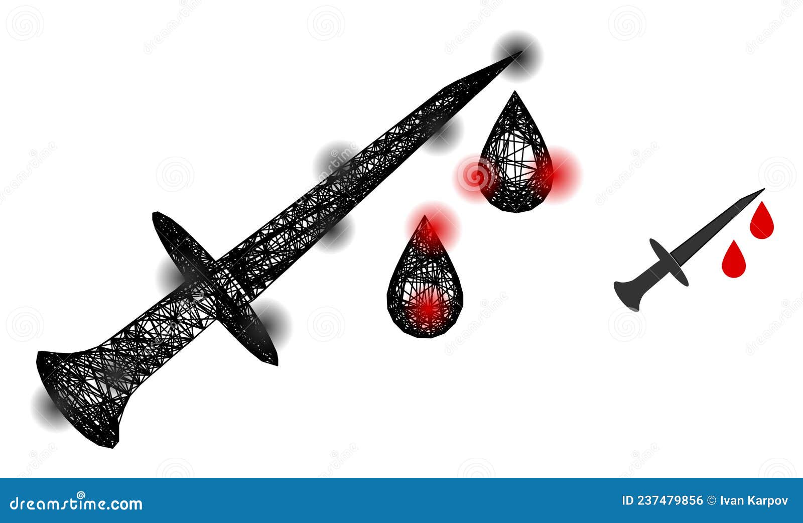 Net Blood Sword Icon with Spots Stock Vector - Illustration of blood ...