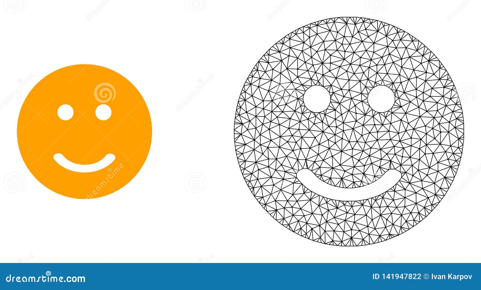 Vector Wire Frame Mesh Glad Smiley and Flat Icon Stock Vector ... Vector Wire Frame Mesh Glad Smiley and Flat Icon Stock Vector ...