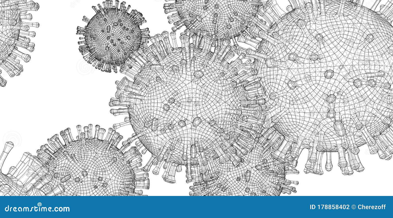 Bacterial Blueprint: Realistic Microscopic View Of Blue Bacteria ...