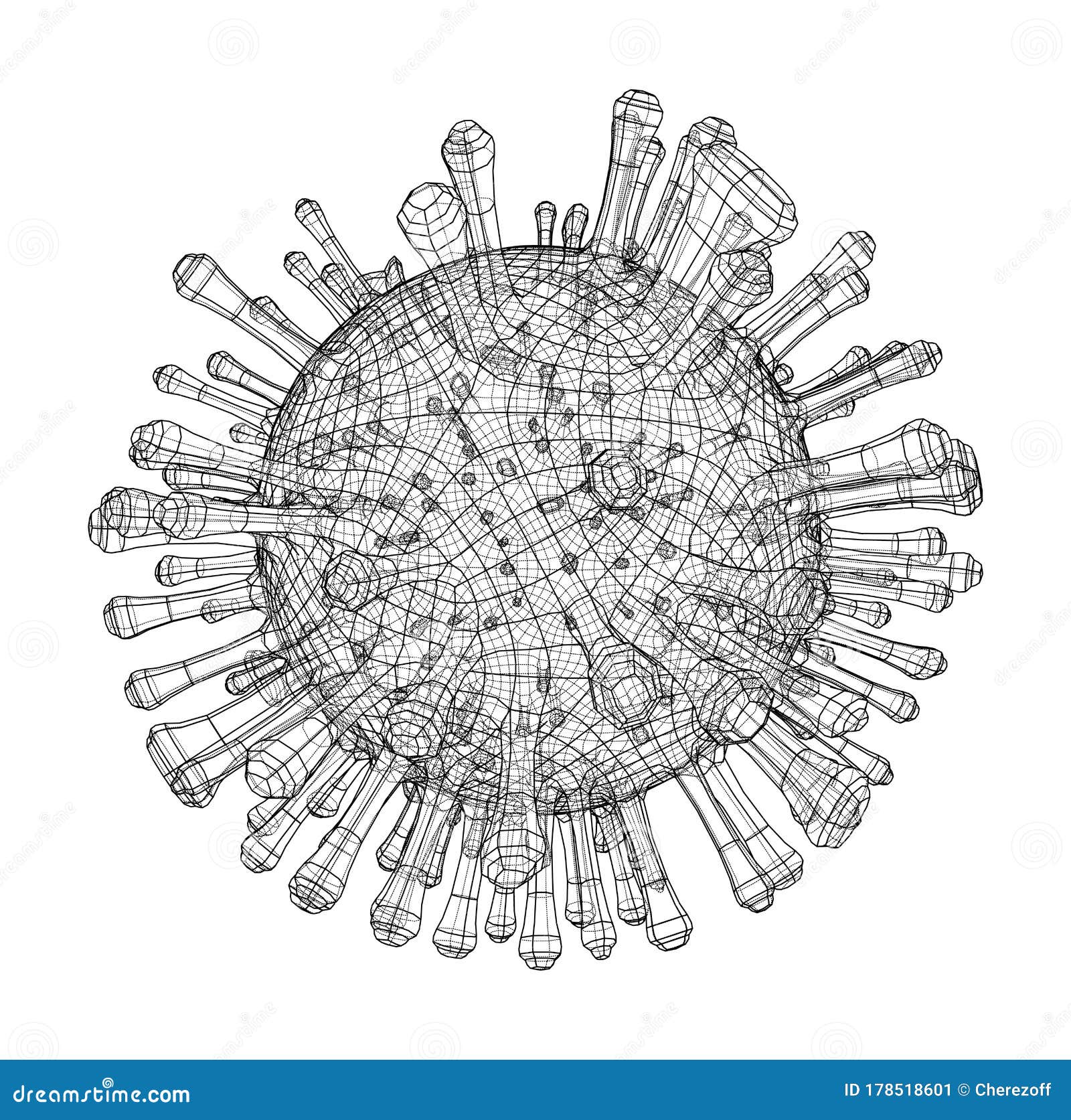 Bacterial Blueprint: Realistic Microscopic View Of Blue Bacteria ...