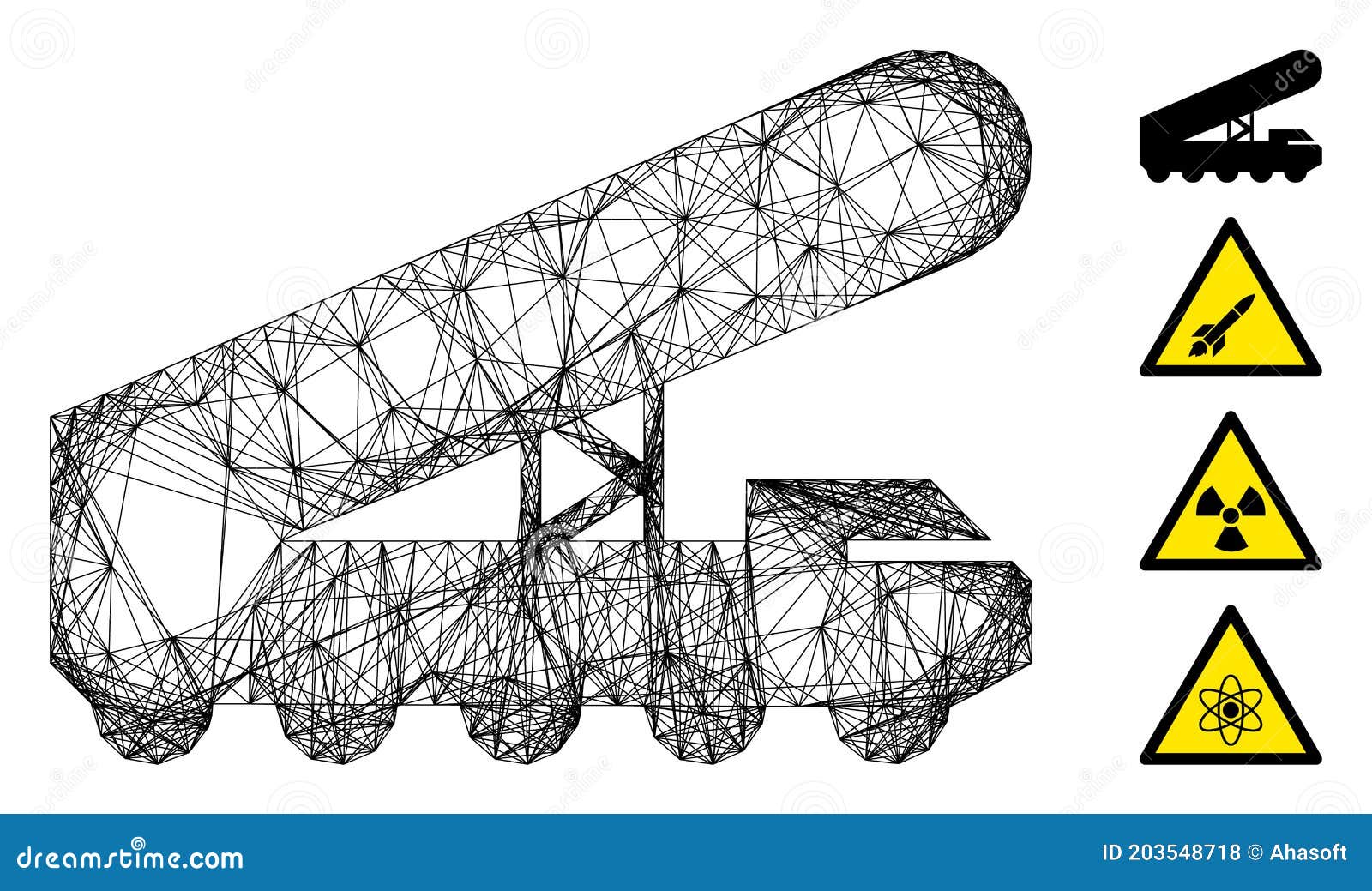 Net Nuclear Rocket Launcher Vector Mesh Stock Illustration ...