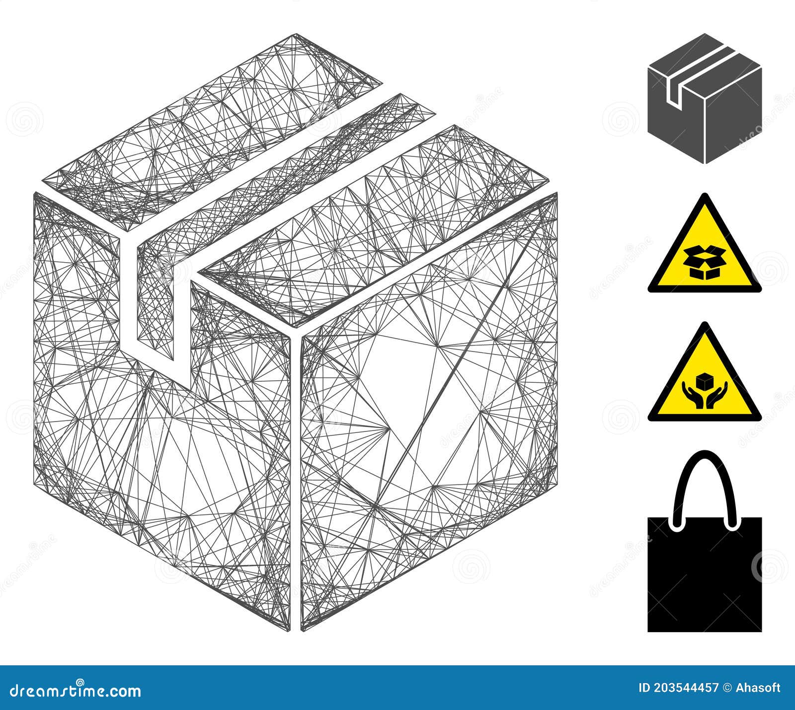 Net Package Vector Mesh stock illustration. Illustration of connection ...