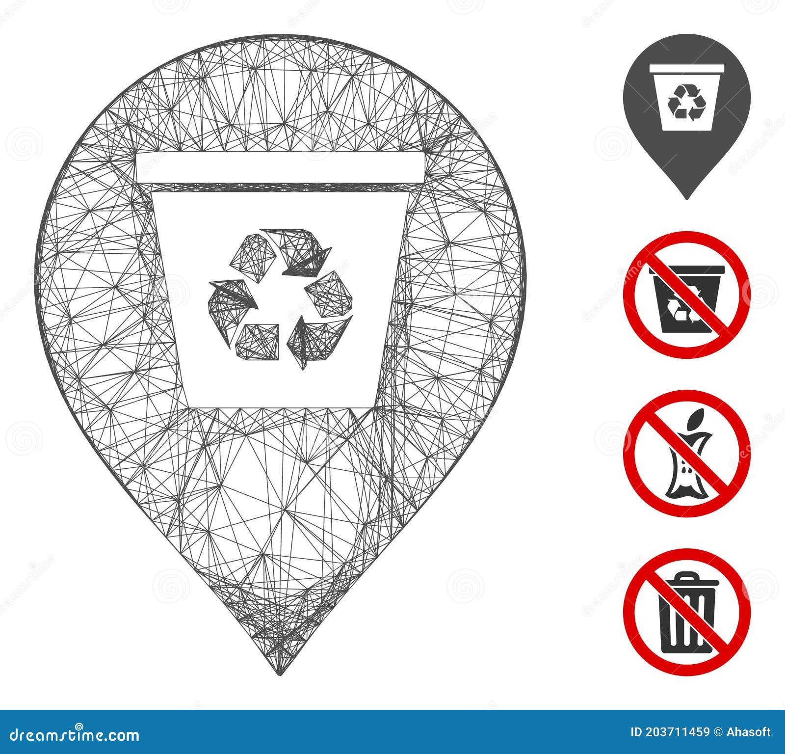 Linear Recycle Bin Icon From Ecology Outline Collection. Thin Line ... Linear Recycle Bin Icon From Ecology Outline Collection. Thin Line ...