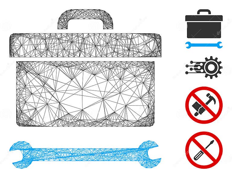 Linear Toolbox Vector Mesh stock illustration. Illustration of ...