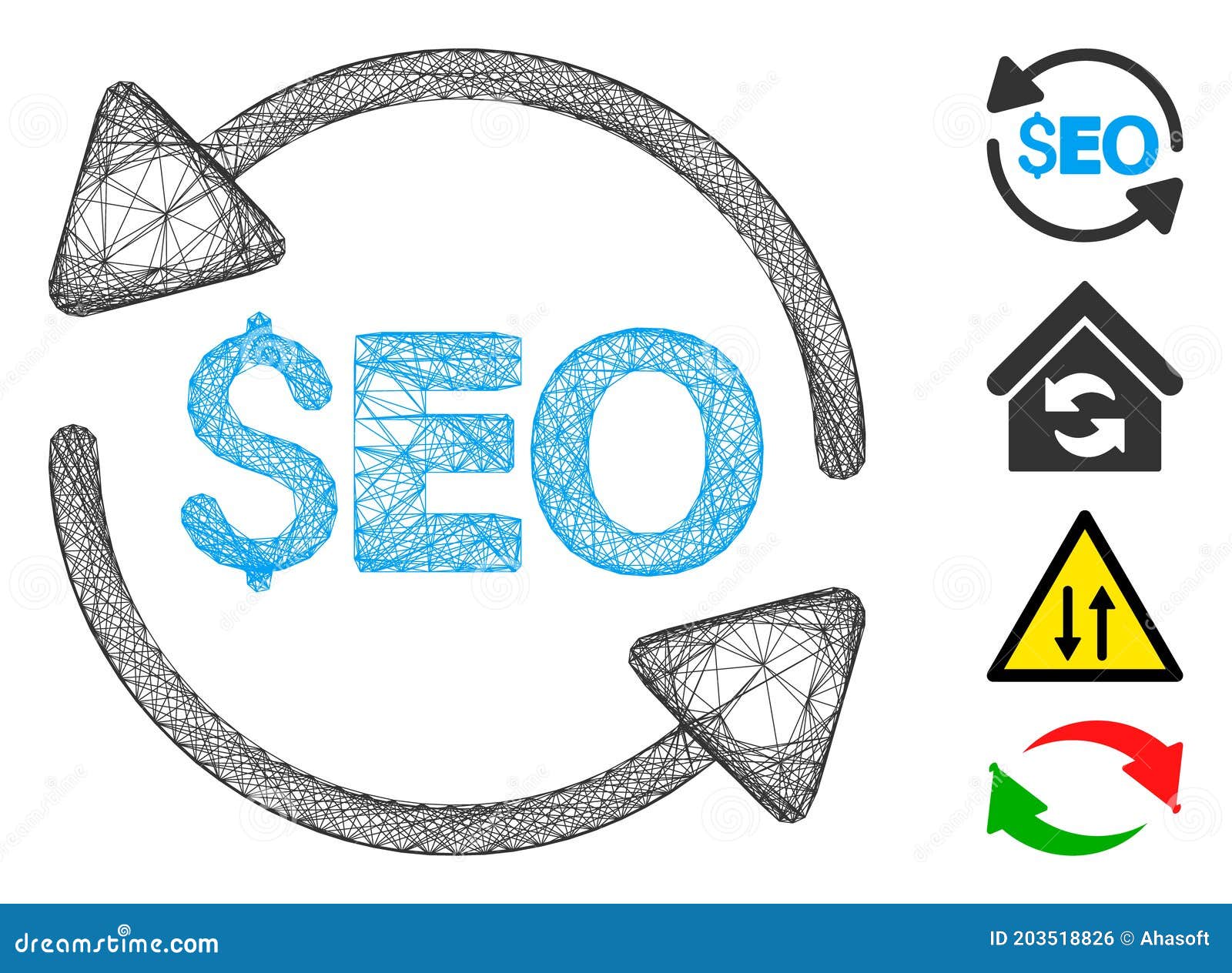 Net Update Seo Vector Mesh stock illustration. Illustration of ...