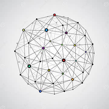 Vector Wireframe Connecting Earth Sphere. Globe Connection Concept ...