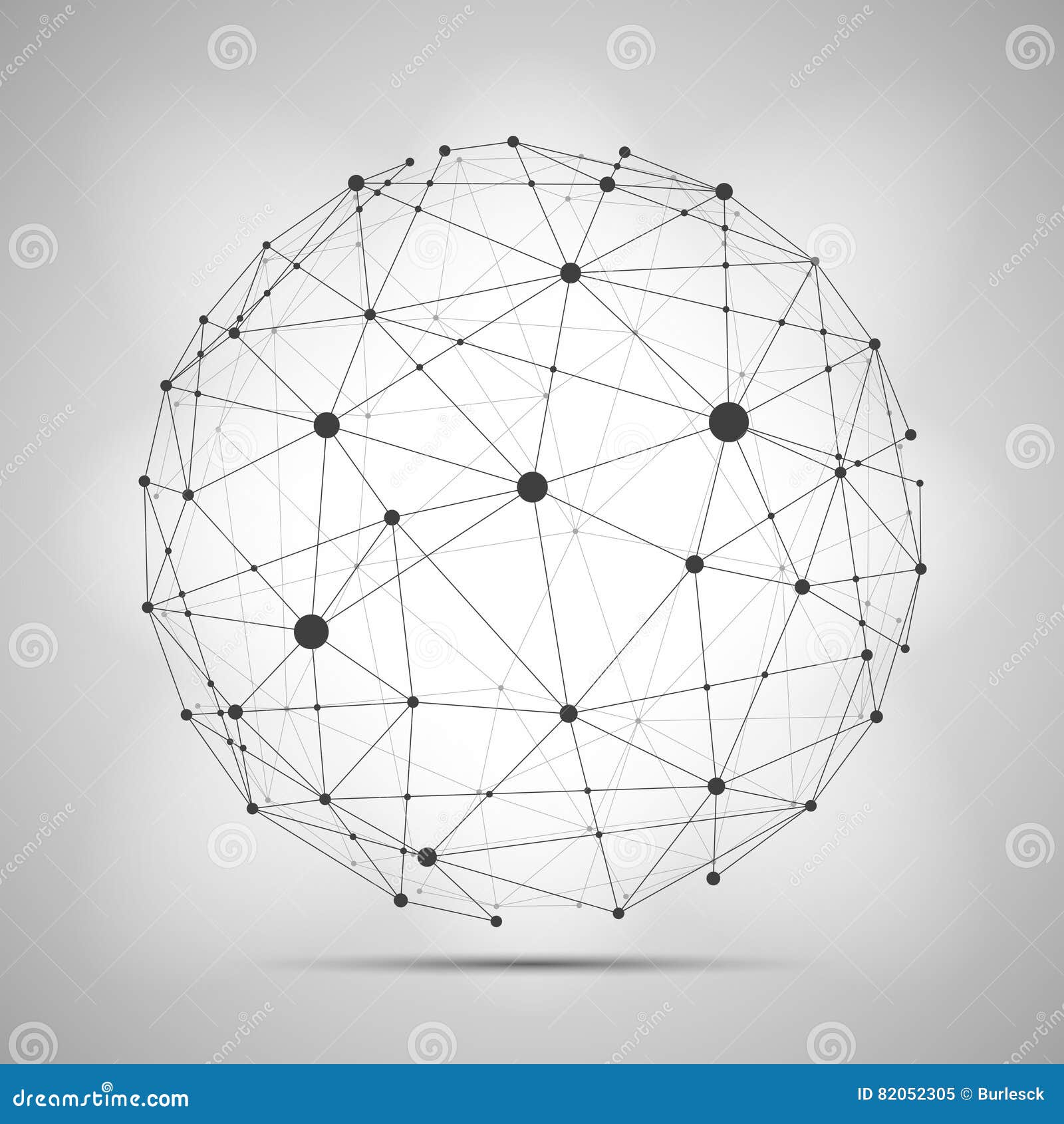 Vector Wireframe Connecting Earth Sphere. Globe Connection Concept ...
