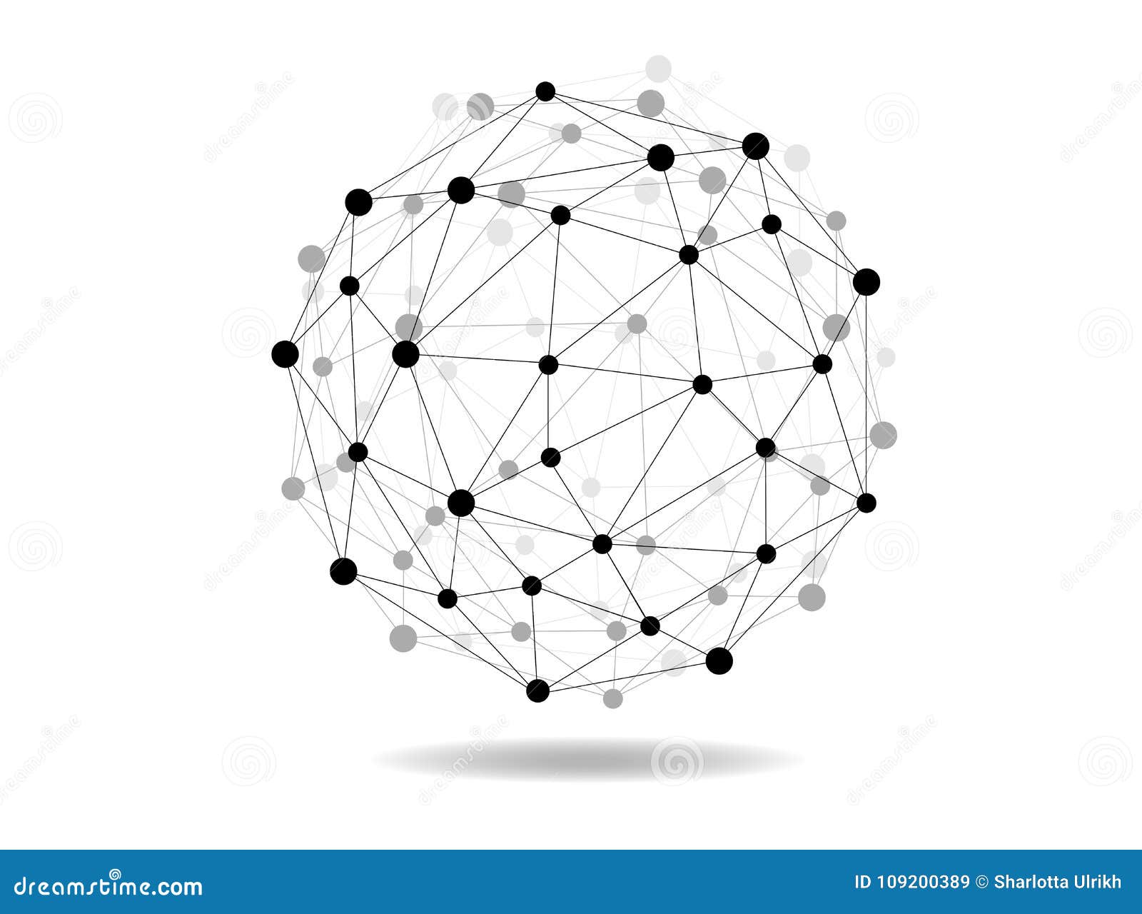 Vector Wireframe Connecting Earth Sphere. Stock Vector - Illustration ...
