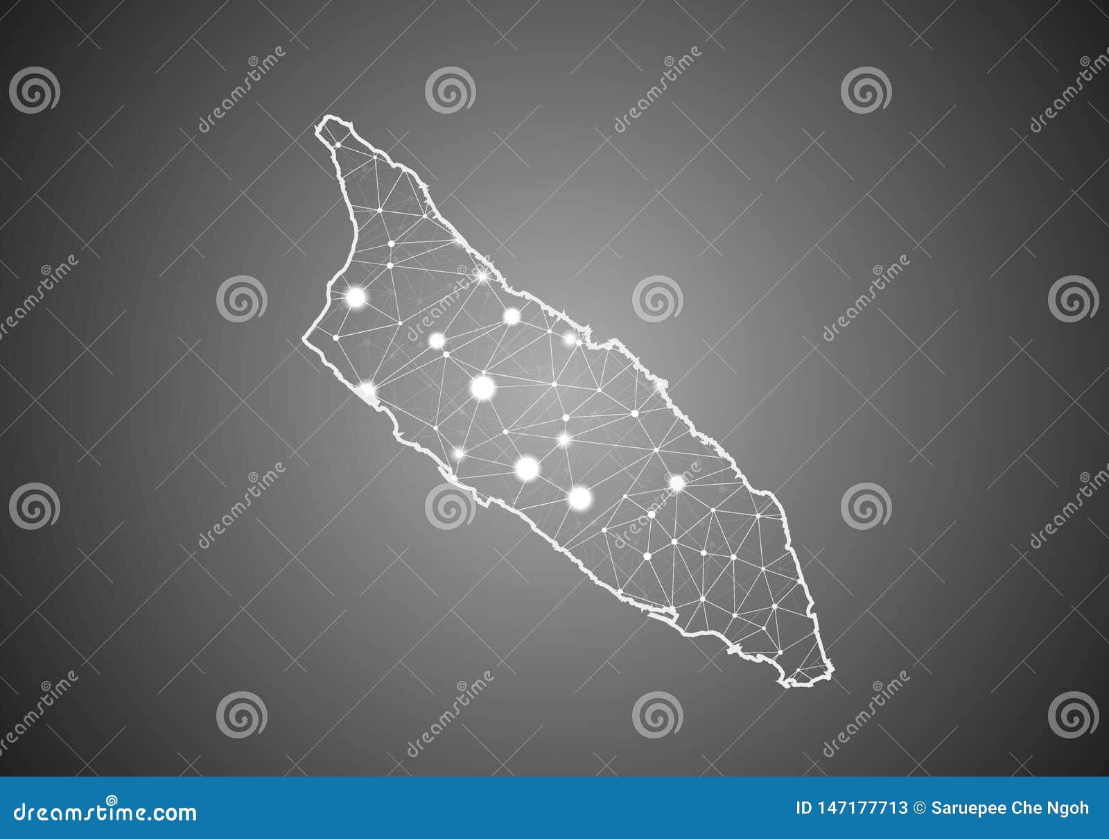 Vector Map Of Aruba. High Detailed Country Map With Division, Cities ...