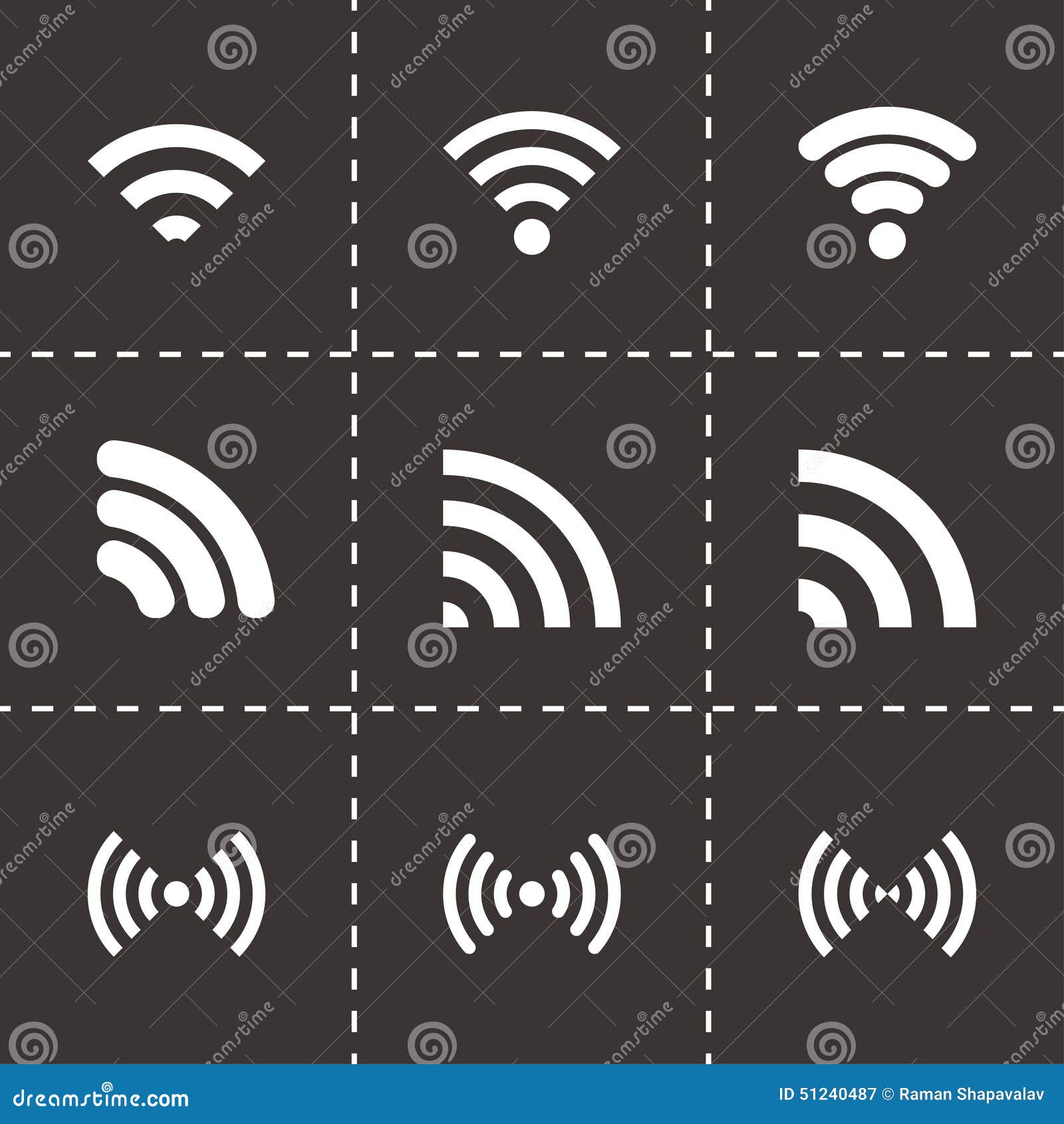 Wi Fi Wireless Icon Visualization Signal. Internet Connection. Remote ...