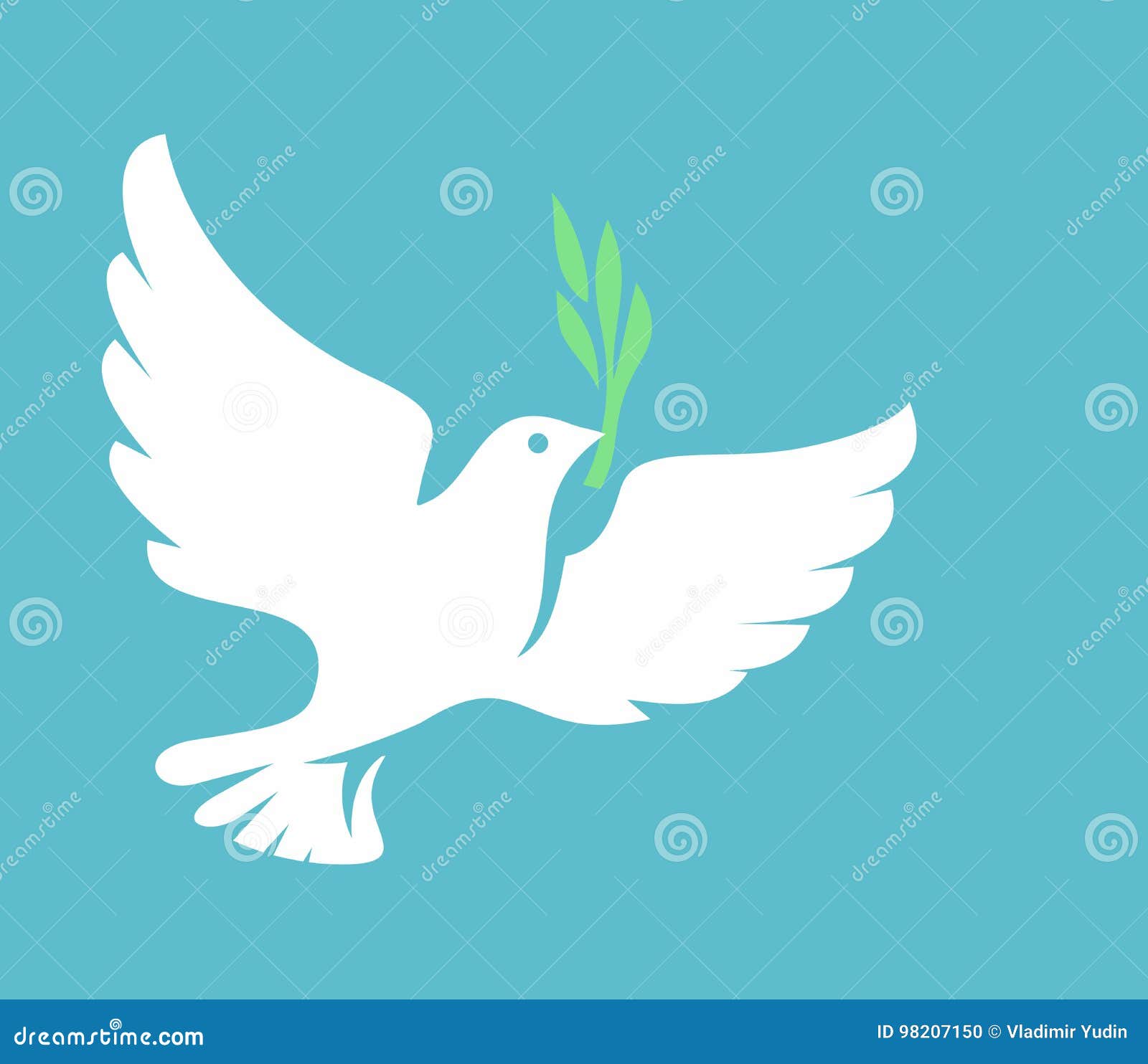 Vector witte Duif vector illustratie. Illustration of element - 98207150