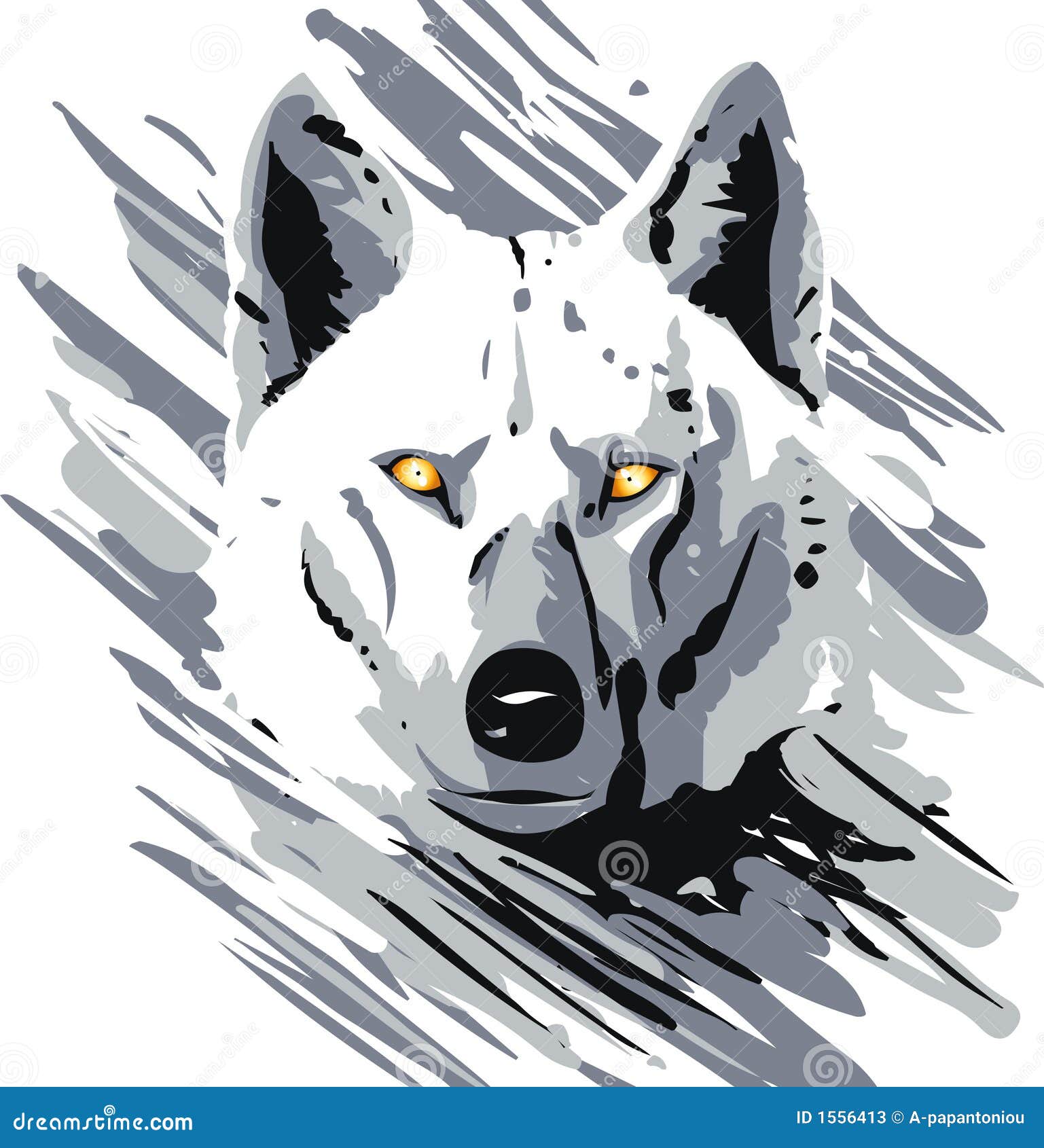 Vector Wolf stock illustration. Illustration of paper - 1556413