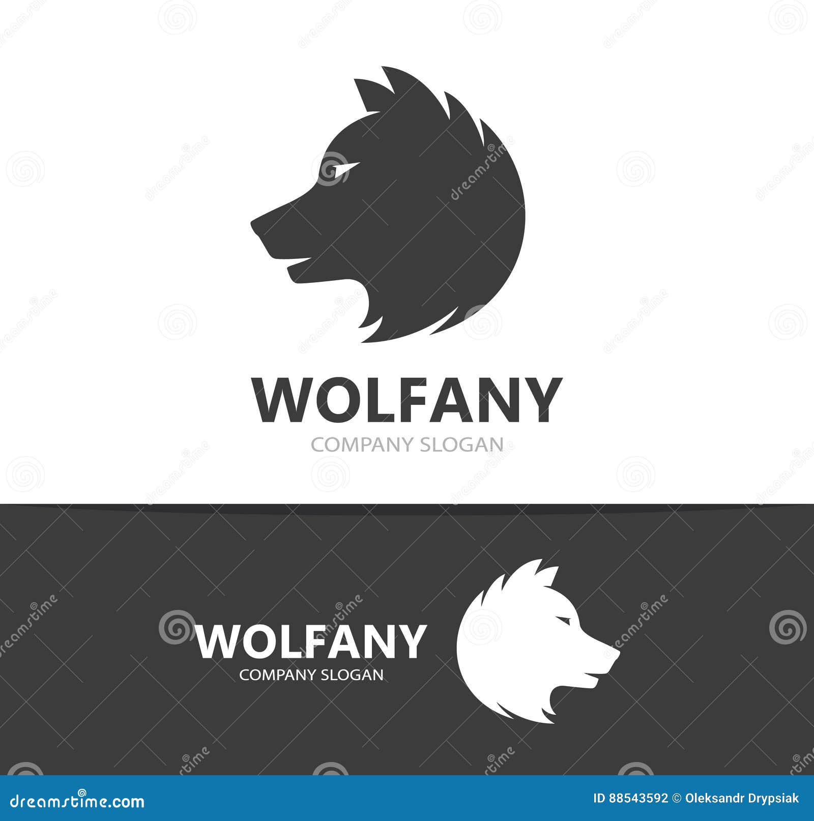 Vector of Wolf and Predator Logo Combination. Beast and Dog Symbol or ...