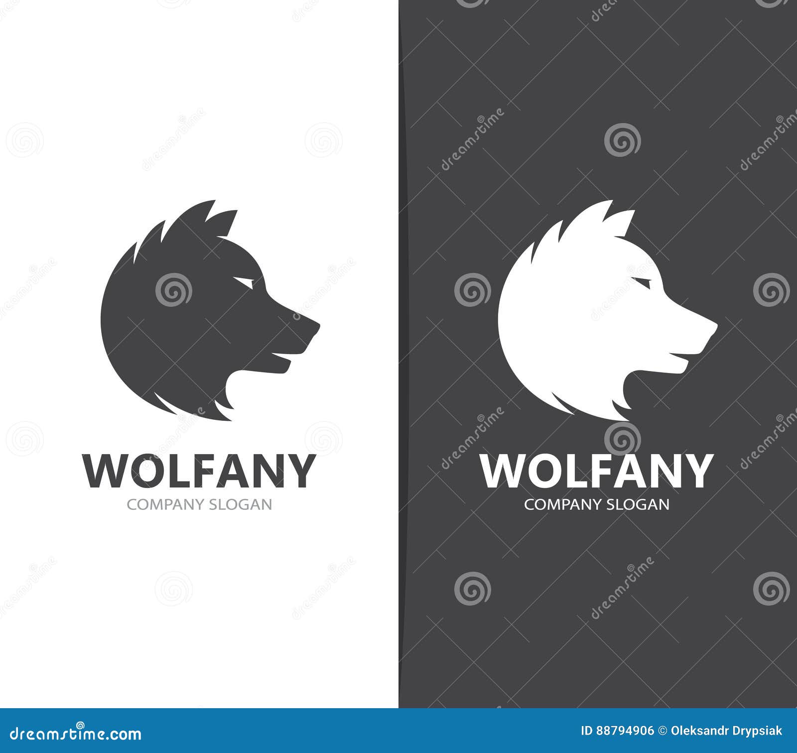 Vector of Wolf and Predator Logo Combination. Beast and Dog Symbol or ...