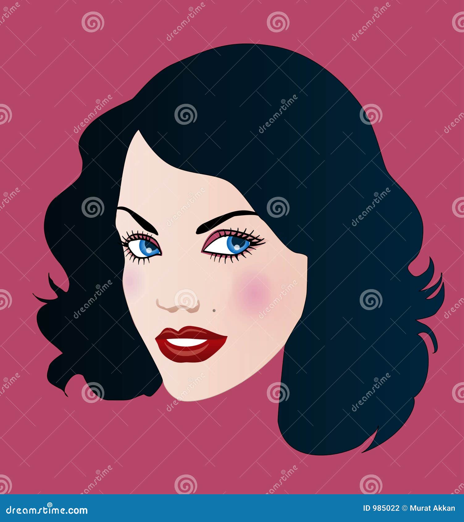 Vector Woman stock vector. Illustration of glamorous, beautiful - 985022